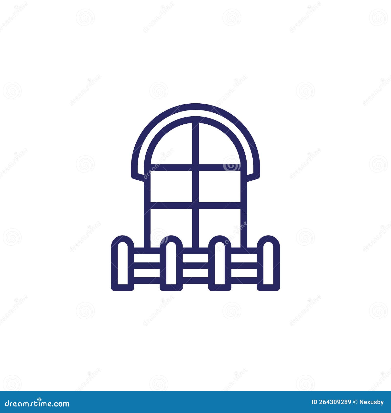 Balcony and Window Line Icon Stock Vector - Illustration of vintage ...