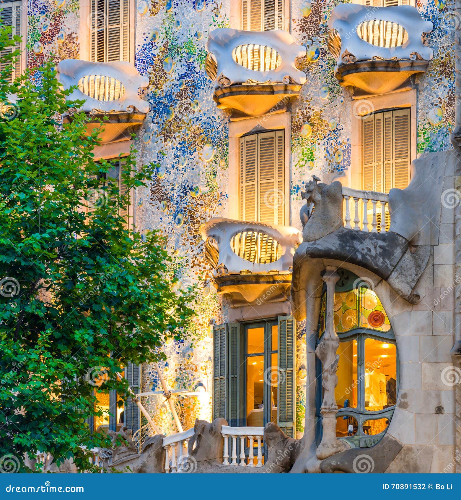 Balconys and Windows of Casa Batllo Editorial Photography - Image of ...