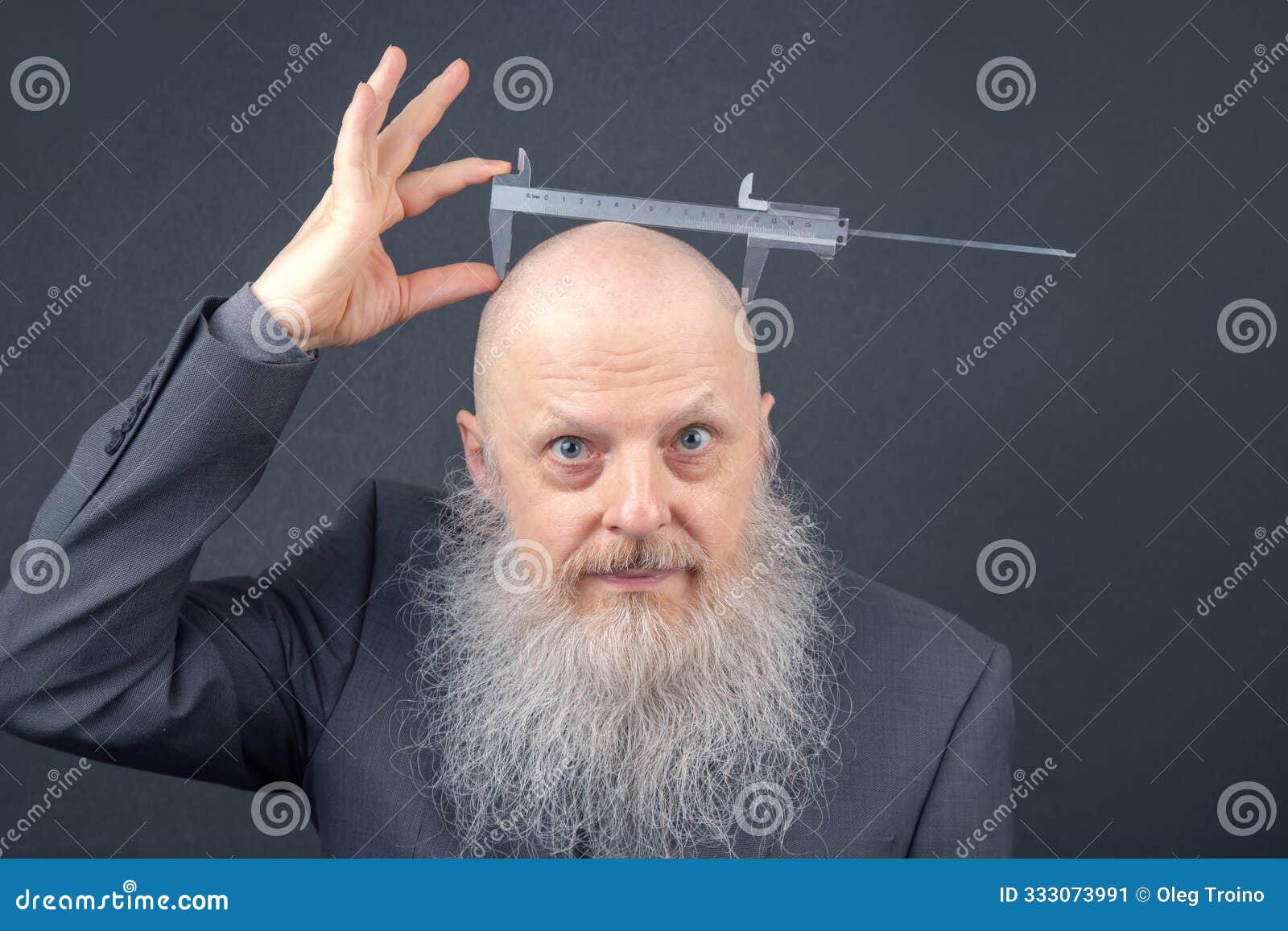 Bald Bearded Very Angry Man Swears At Camera. Emotions Are Off Scale ...