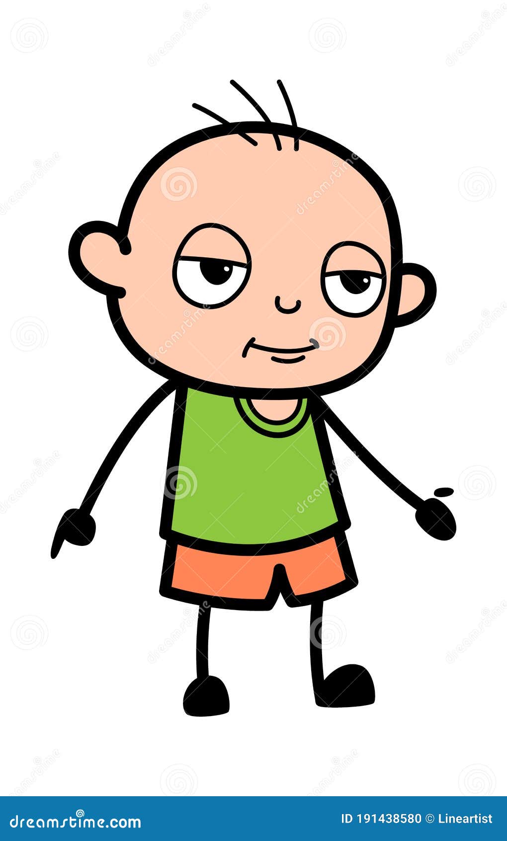 Bald Boy Expressionless Face Cartoon Stock Photo | CartoonDealer.com ...