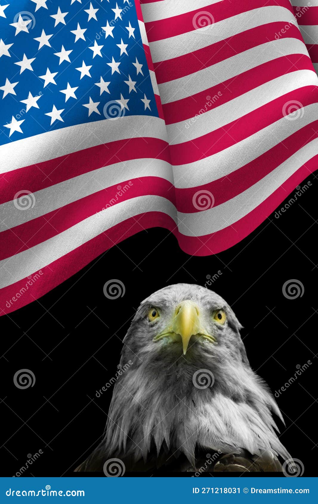 Bald Eagle and American Flag Stock Image - Image of proud, flight ...