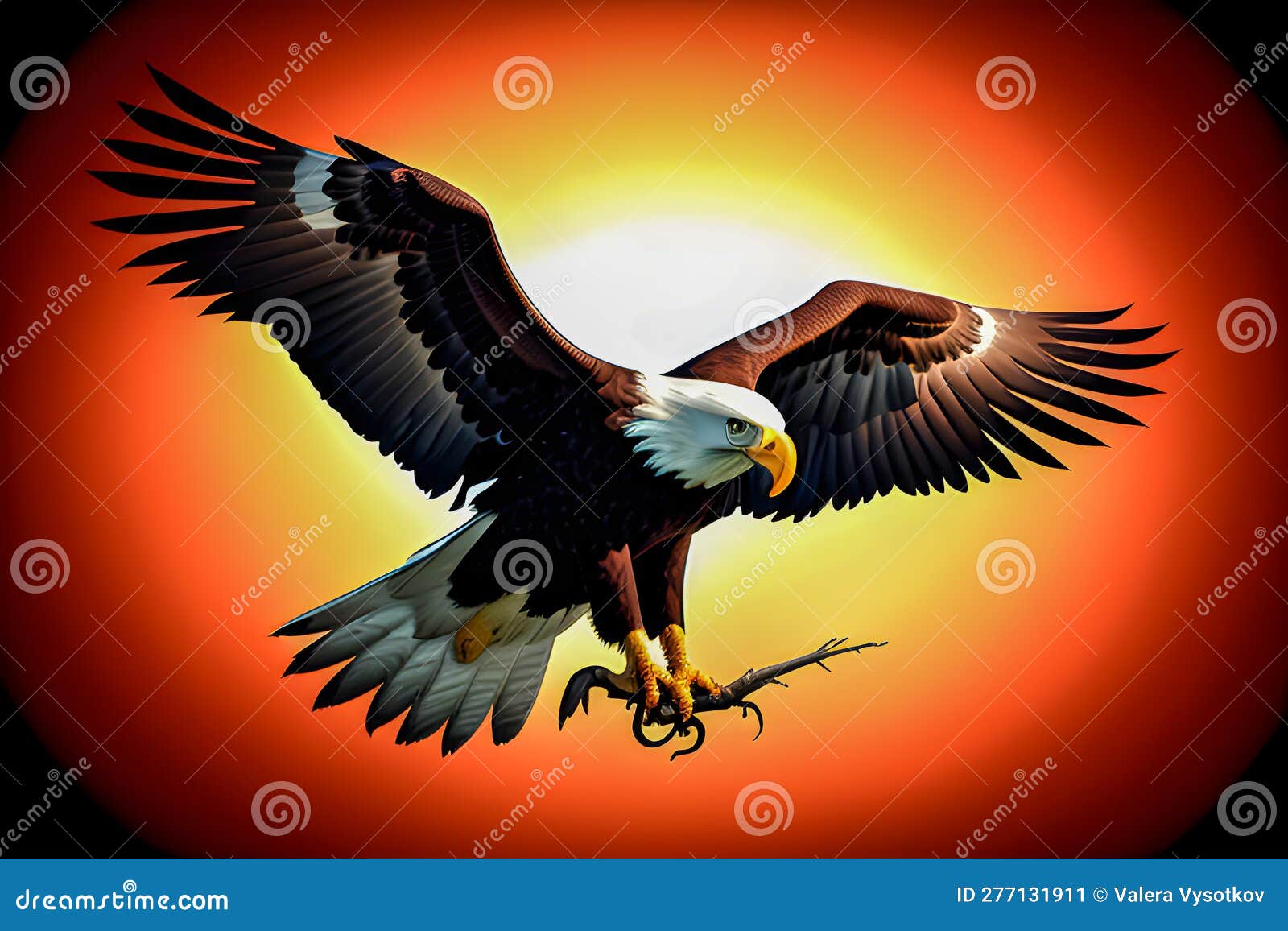 Bald eagle, stock illustration. Illustration of seabird - 277131911