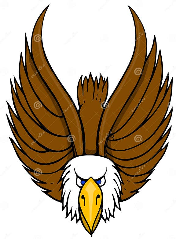 Bald eagle diving down stock vector. Illustration of eagle - 280792761