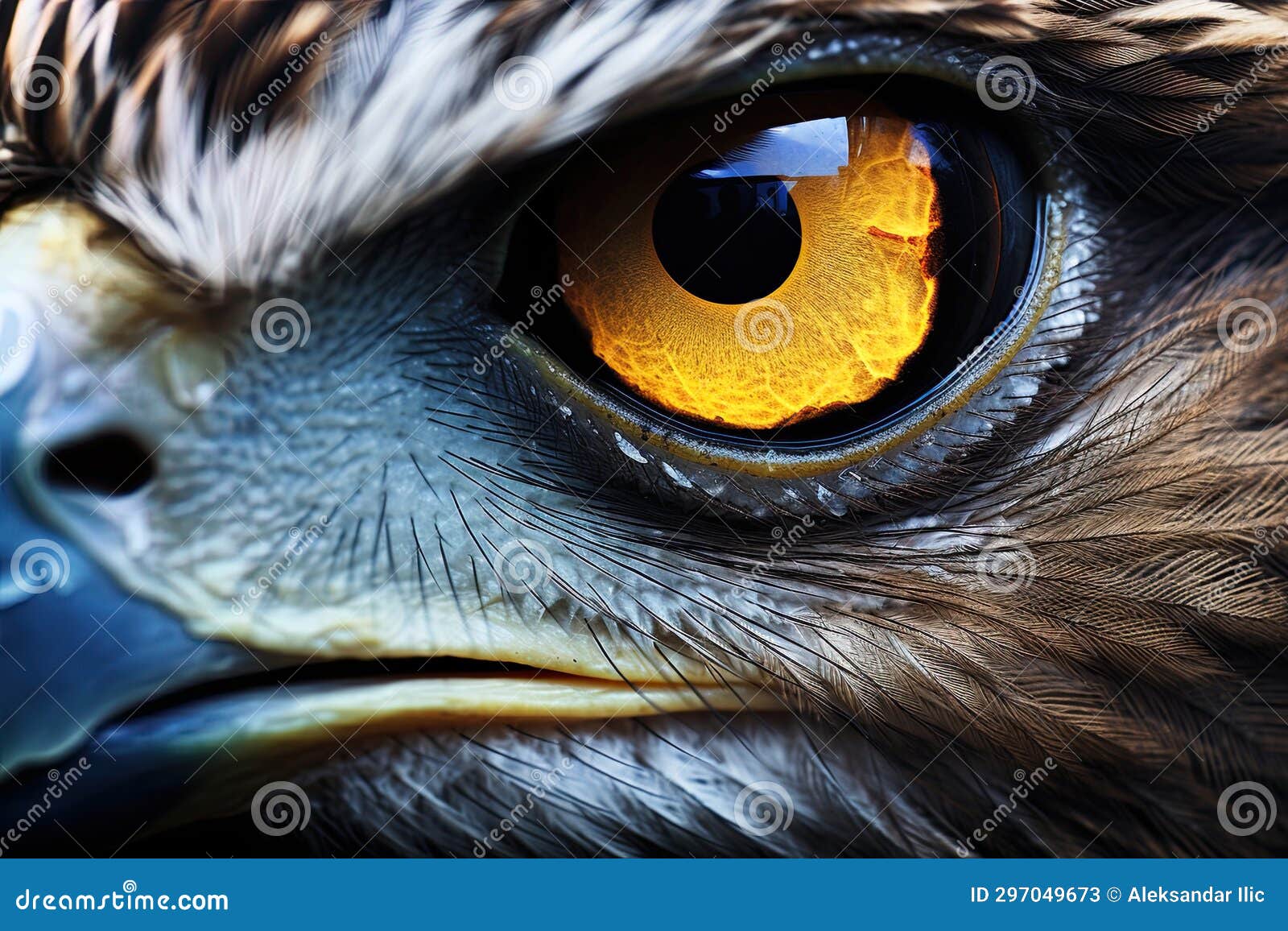 Bald Eagle Eye Closeup. Ai Generative Stock Image - Image of bald ...