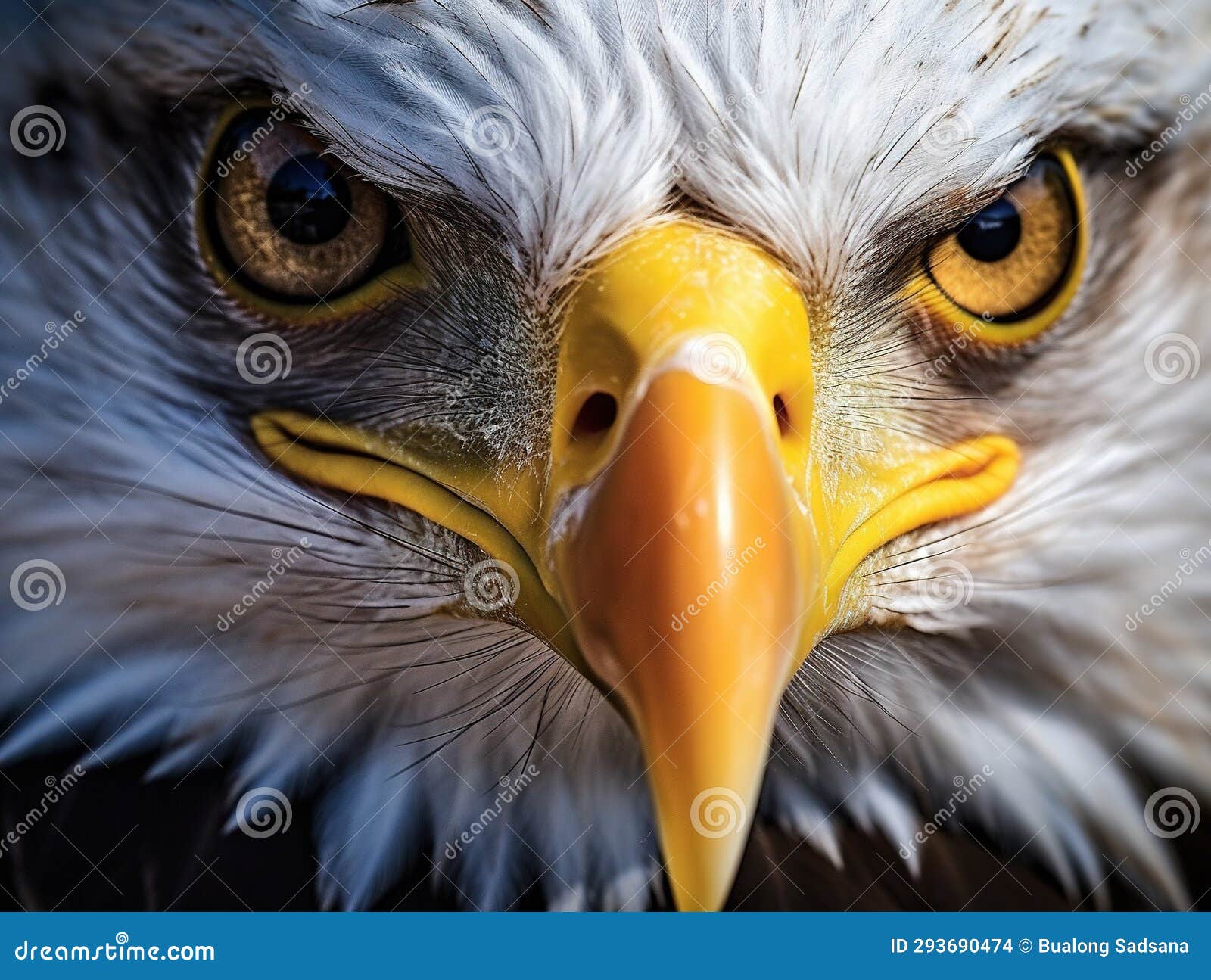 Ai Generated Illustration Wildlife Concept of Bald Eagle Eye Stock ...