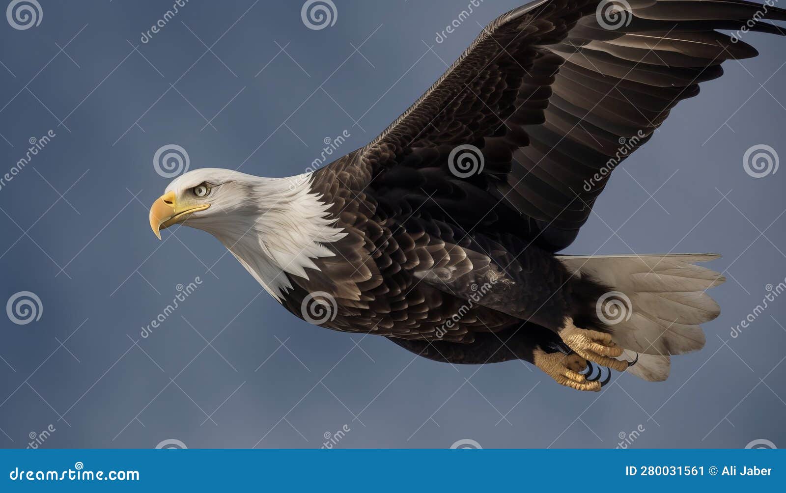 Bald Eagle Flying , Ai, Ai Generative, Illustration Stock Illustration ...