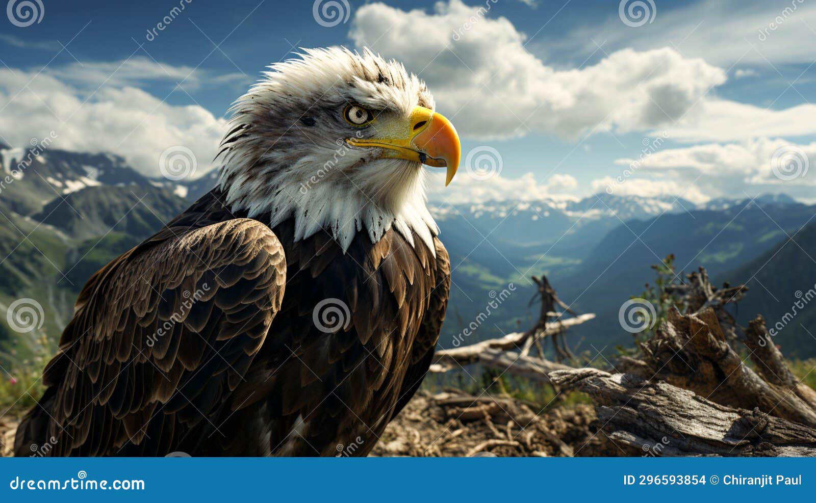 Bald Eagle, Front View Bald Eagle, American Independence Day Stock ...