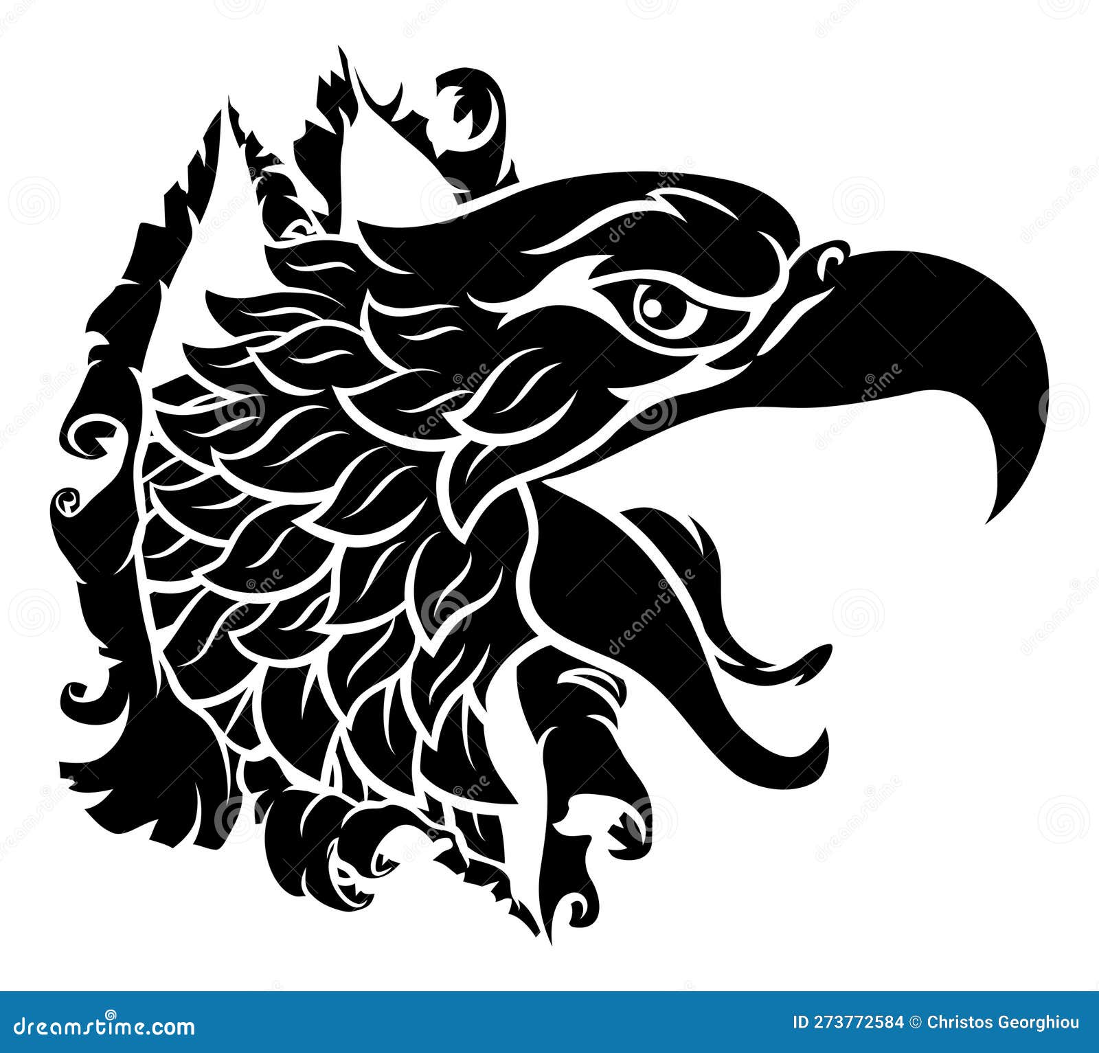Hawks Head Logo Template, Hawk Mascot Graphic Cartoon Vector ...