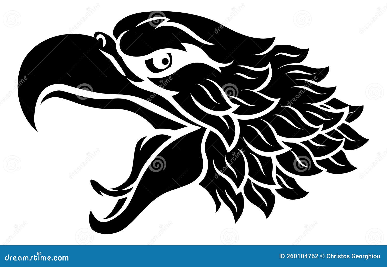 Bald Eagle or Hawk Mascot Head Face Cartoon Stock Vector - Illustration ...