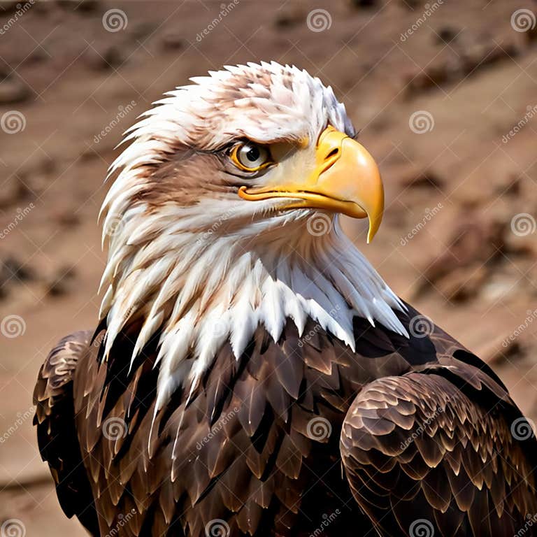 Bald Eagle Head Shot. American Bald Eagle Front View and Head Shot ...