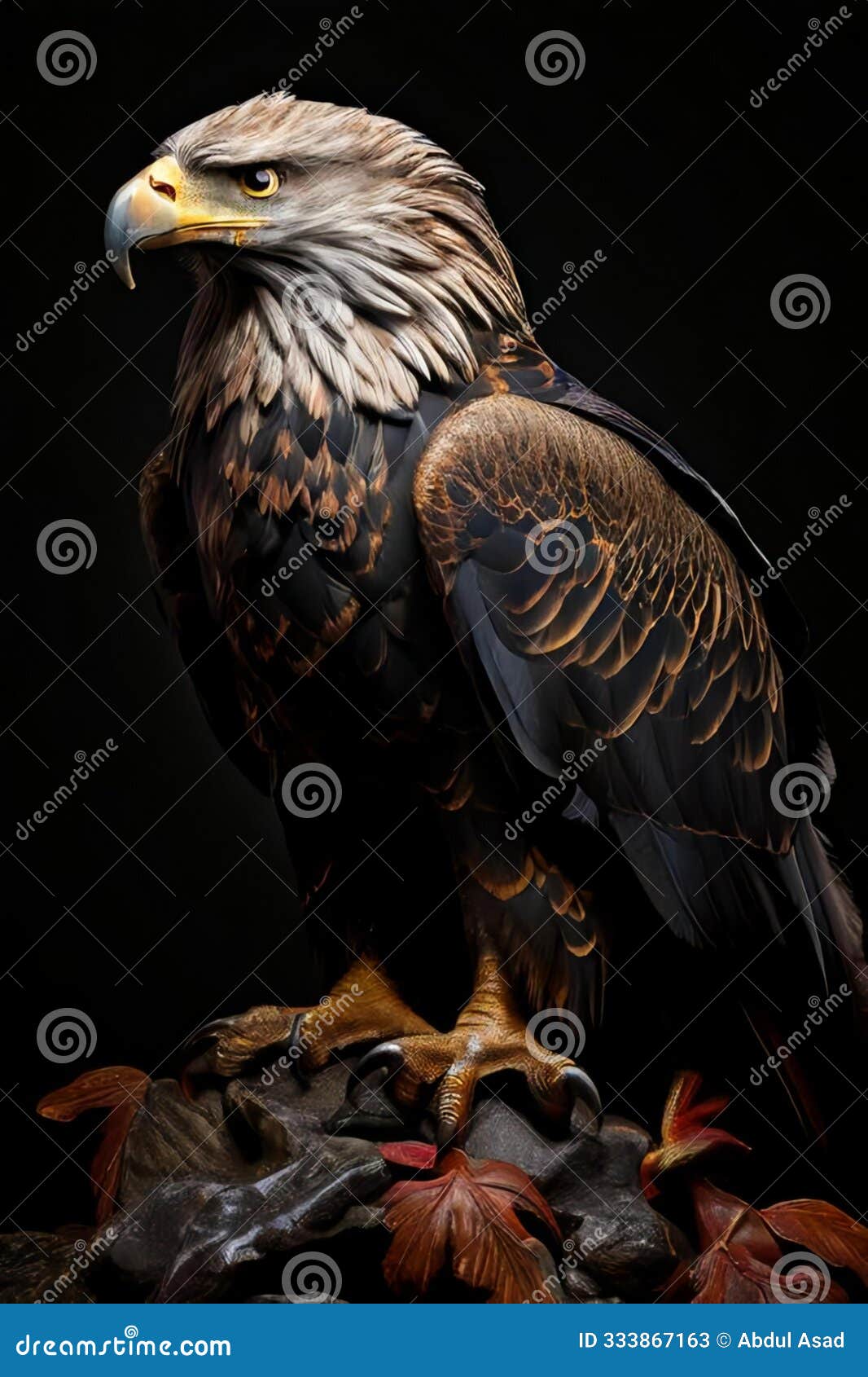 Bald Eagle Head Shot. American Bald Eagle Front View and Head Shot ...
