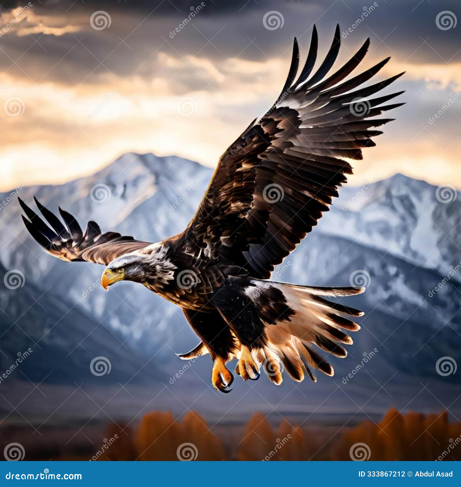 Bald Eagle Head Shot. American Bald Eagle Front View and Head Shot ...