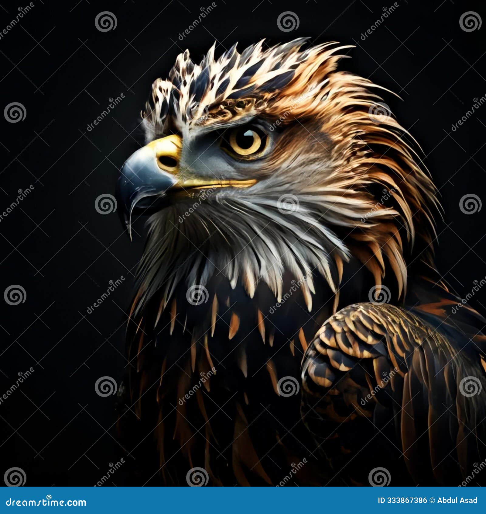 Bald Eagle Head Shot. American Bald Eagle Front View and Head Shot ...