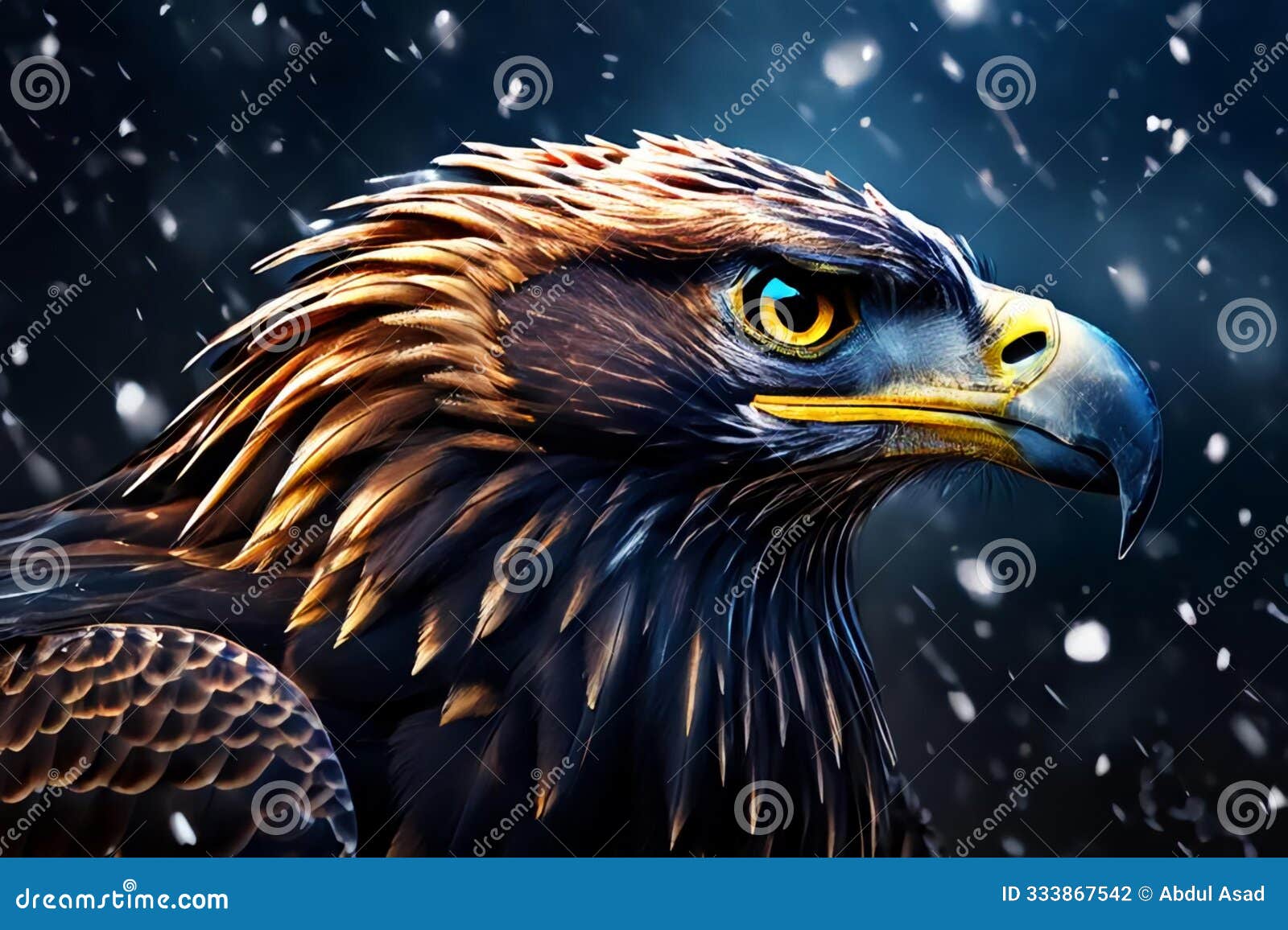 Bald Eagle Head Shot. American Bald Eagle Front View and Head Shot ...