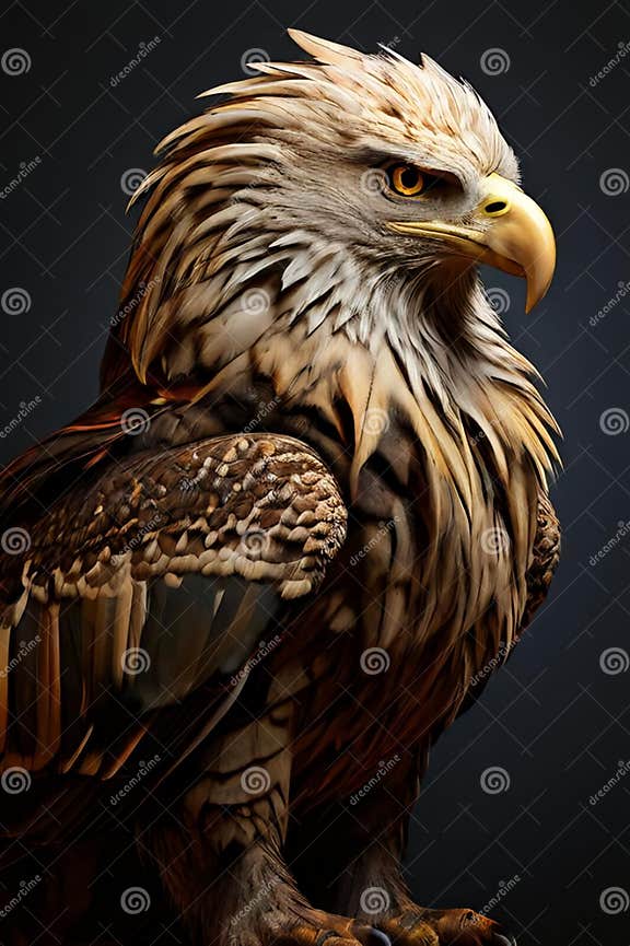 Bald Eagle Head Shot. American Bald Eagle Front View and Head Shot ...