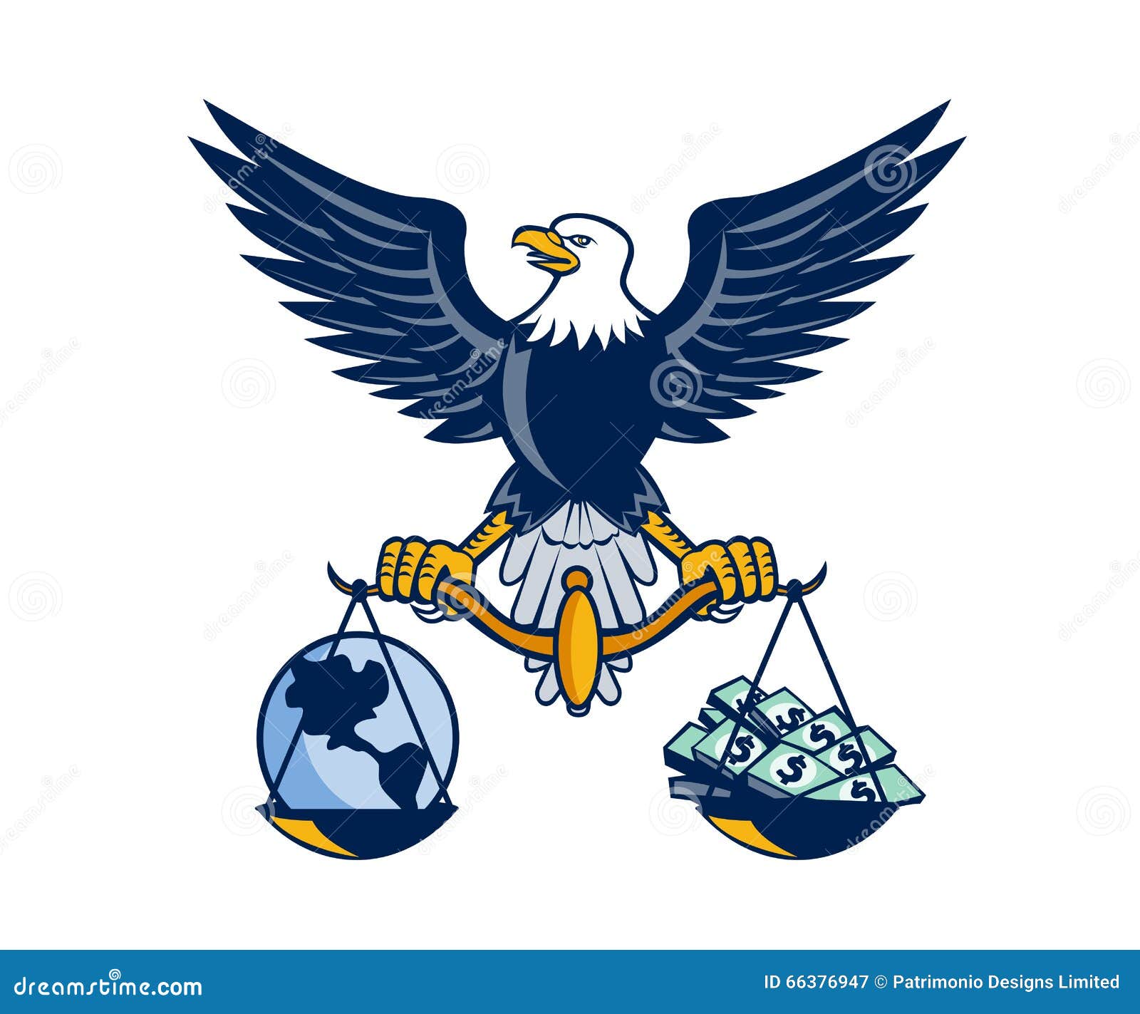 Bald Eagle Hold Scales Earth Money Retro Stock Vector - Illustration of ... Bald Eagle Hold Scales Earth Money Retro Stock Vector - Illustration of ...
