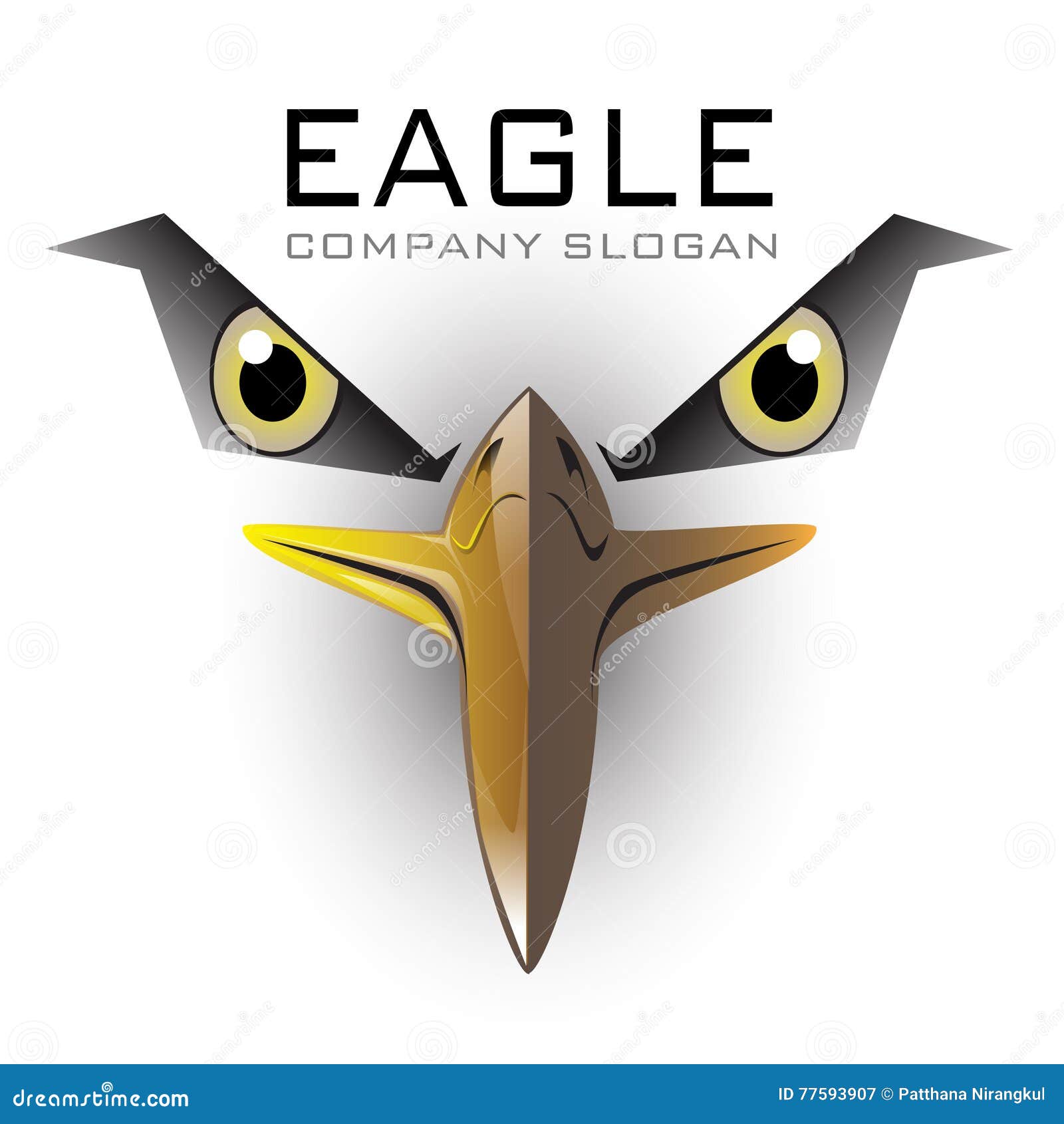 Bald eagle logo vector. stock illustration. Illustration of predator ...