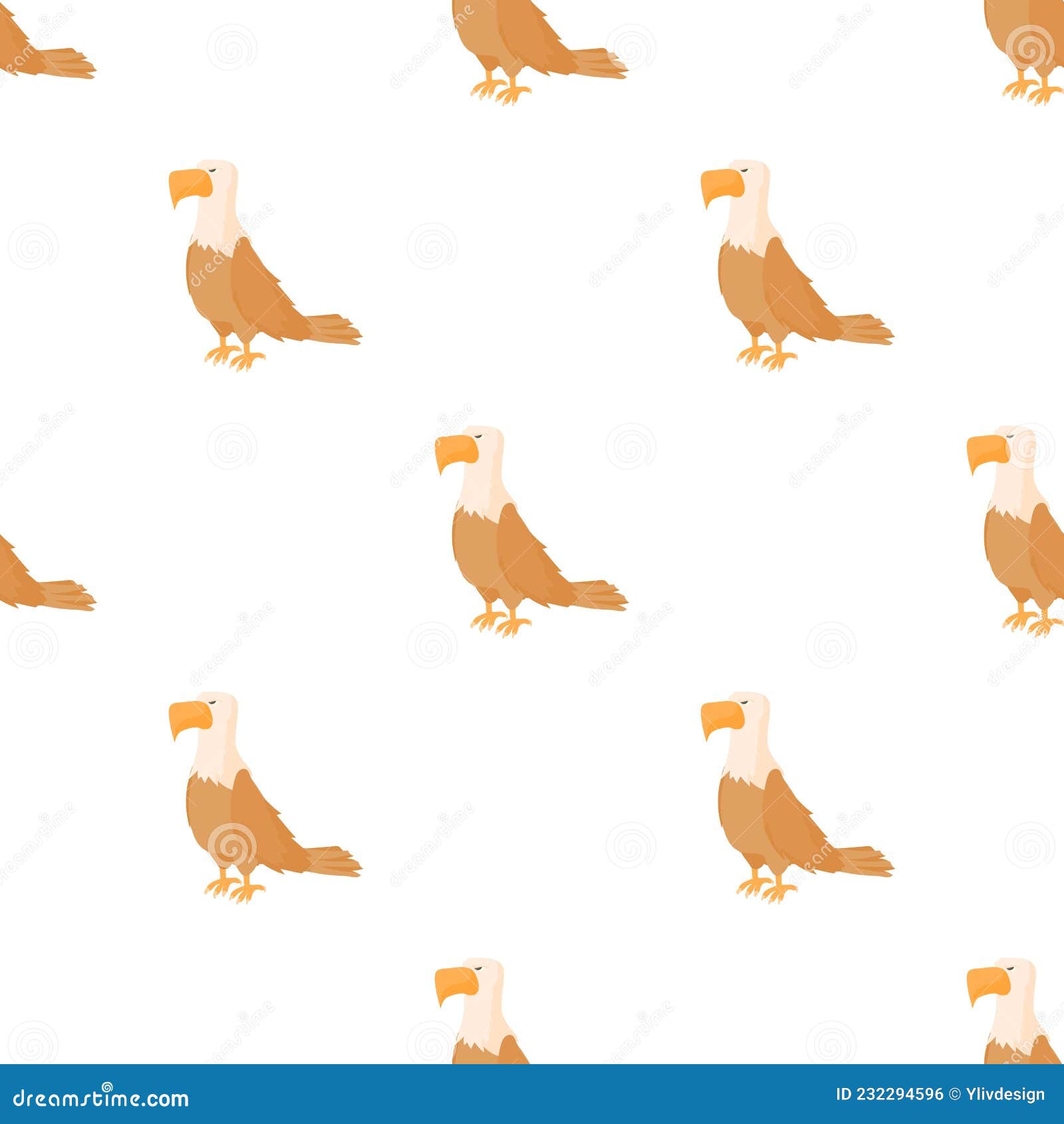 Bald Eagle Pattern Seamless Vector Stock Illustration - Illustration of ...