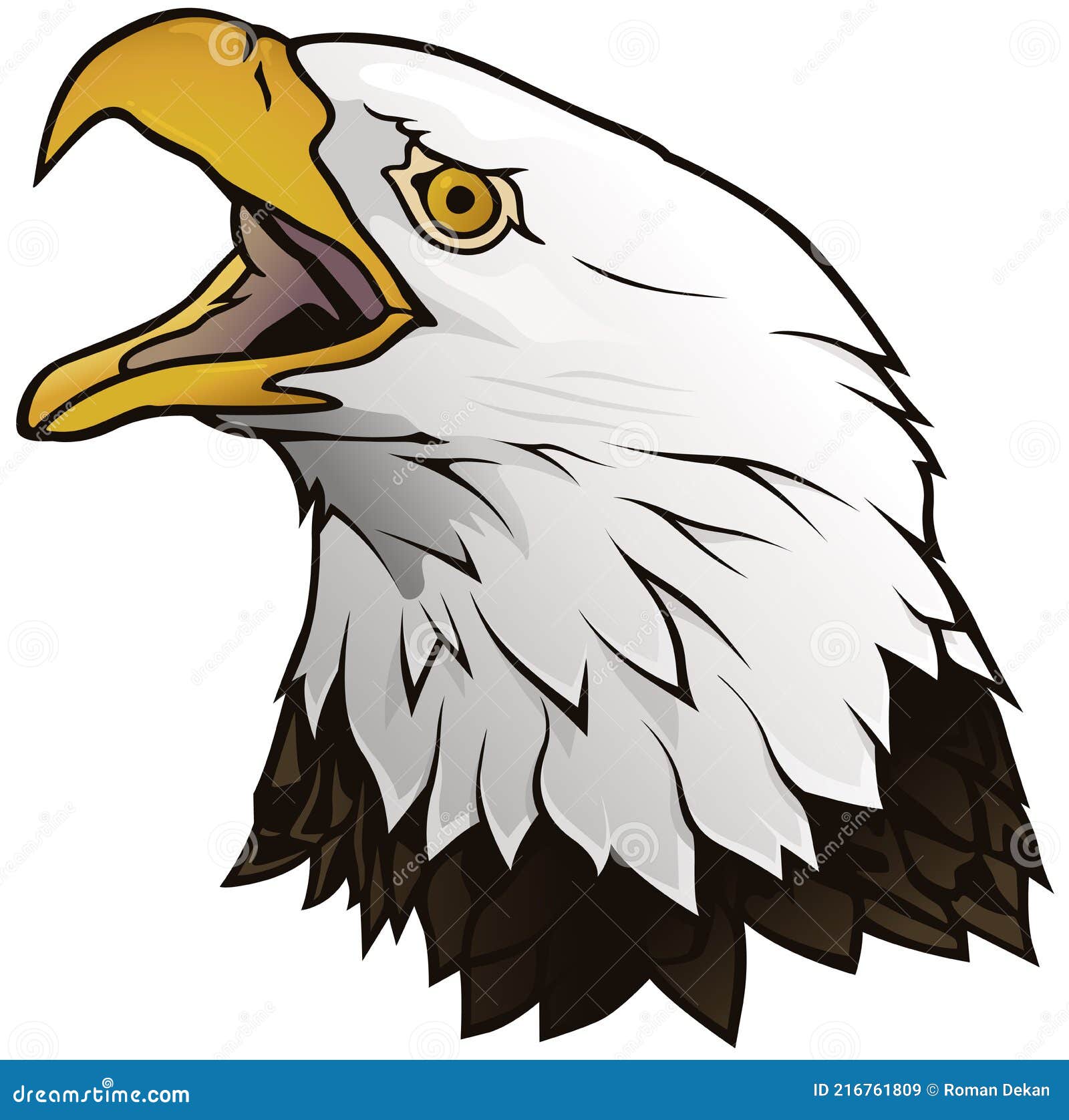 Bald Eagle Portrait Illustration Stock Vector - Illustration of united ...