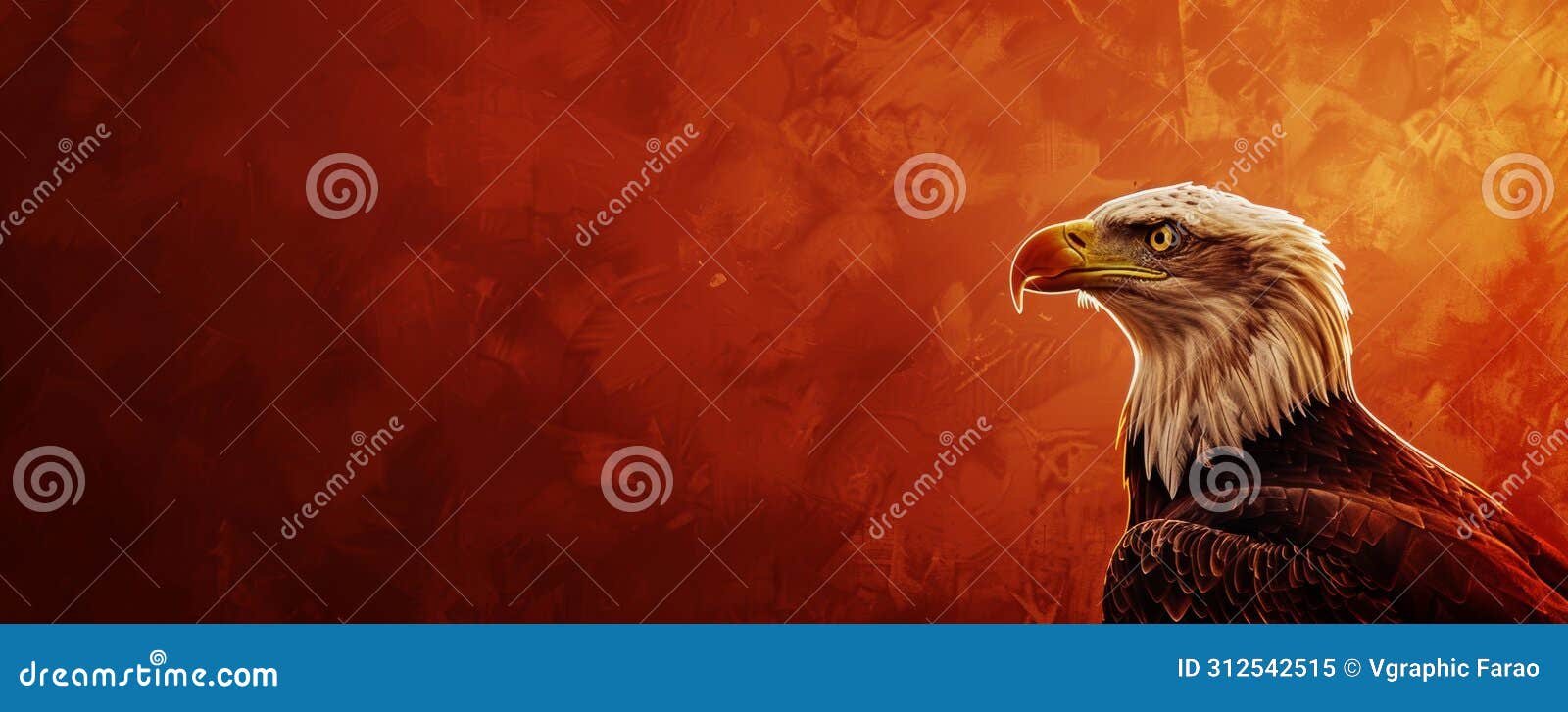 Bald Eagle on a Red Textured Background Stock Image - Image of yellow ...