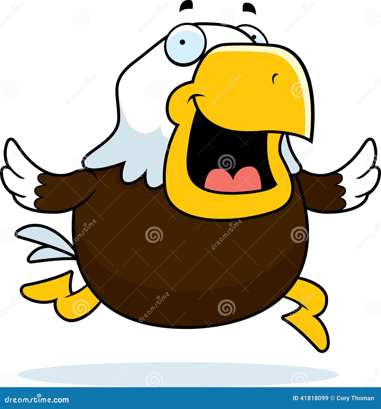 Bald Eagle Running stock vector. Illustration of smiling - 41818099