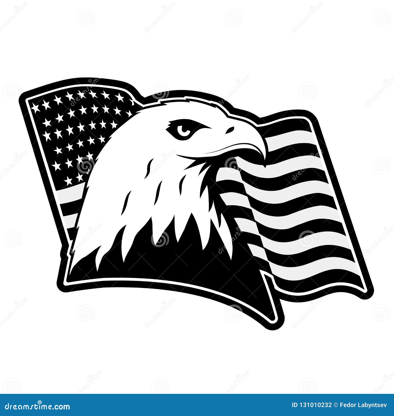Bald Eagle Symbol of North America. Stock Vector - Illustration of bird ...