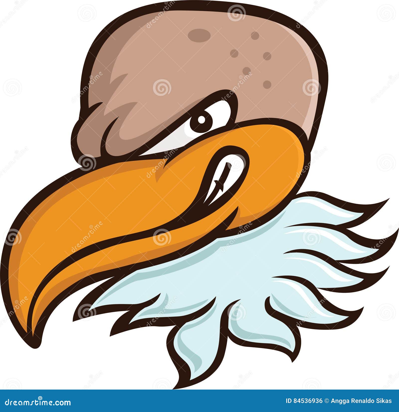 Bald Eagle or Vulture Head Cartoon Stock Vector - Illustration of eagle ...