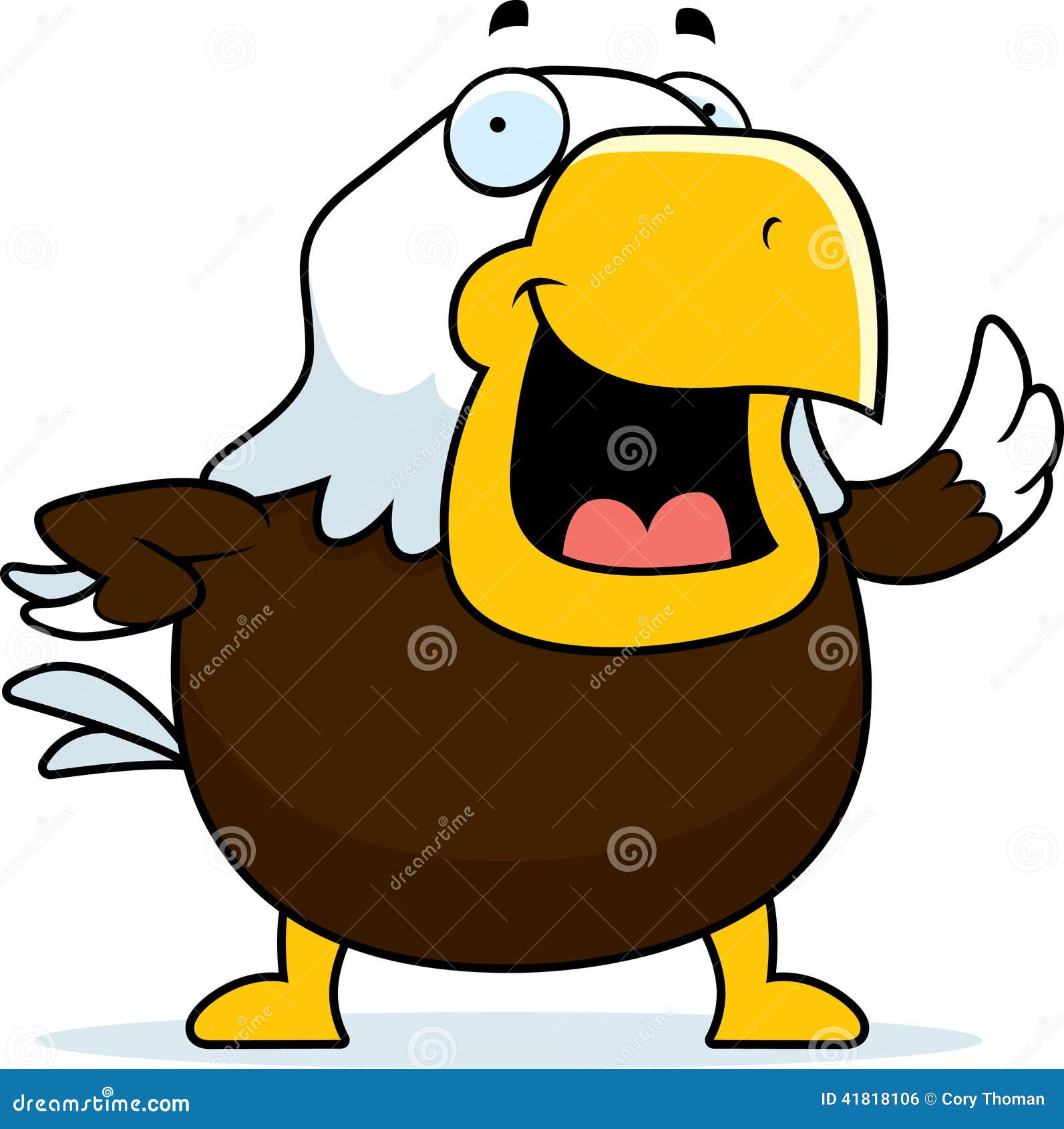 Bald Eagle Waving stock vector. Illustration of bald - 41818106