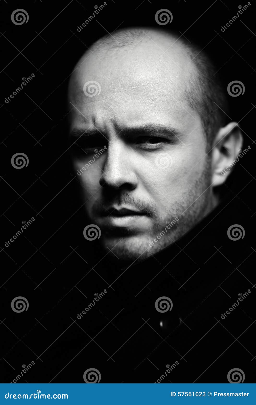 Bald guy stock image. Image of discontent, lifestyle - 57561023