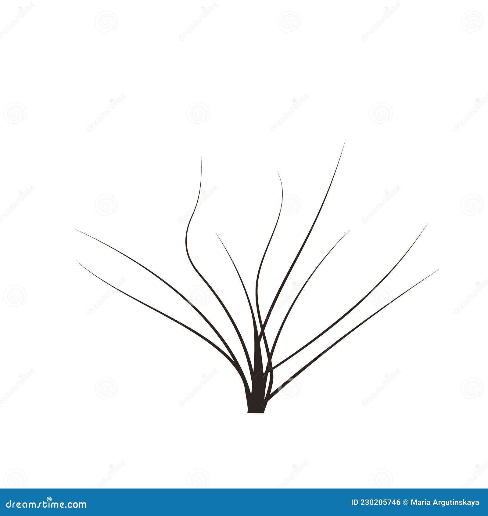 Bald Handdraw Tree Vector Illustration Element for Game Design. Winter ...