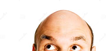 Bald head isolated stock image. Image of person, closeup - 9932605