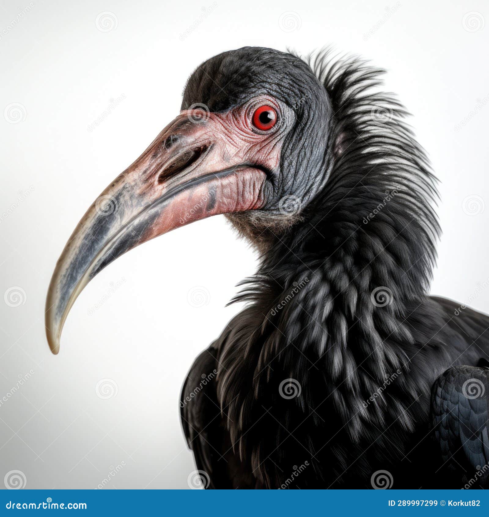 Bald Ibis (geronticus Eremita Stock Illustration - Illustration of ...