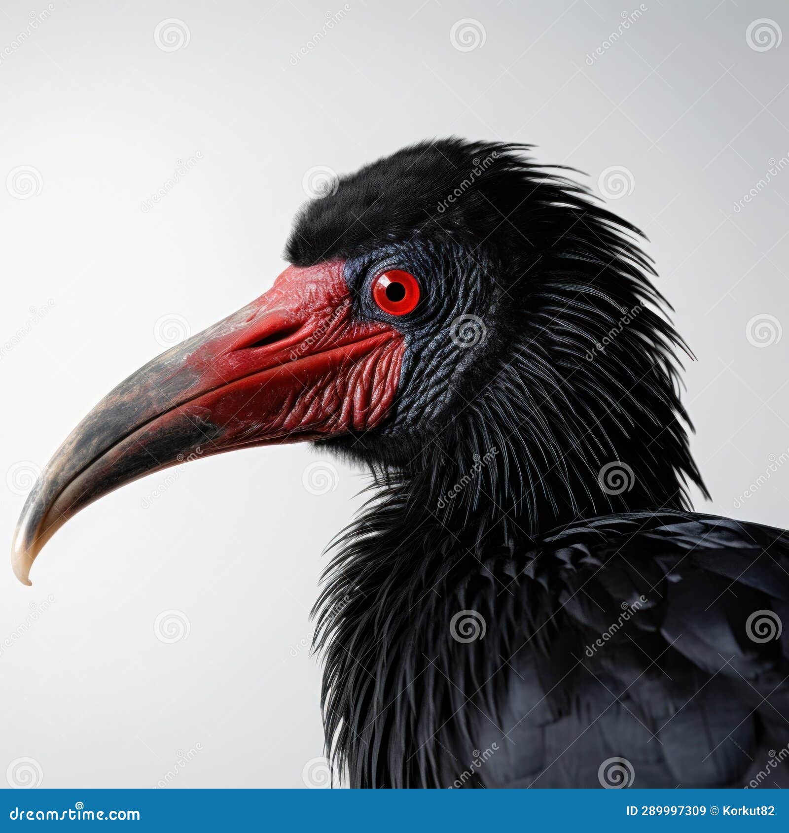 Bald Ibis (geronticus Eremita Stock Illustration - Illustration of ...
