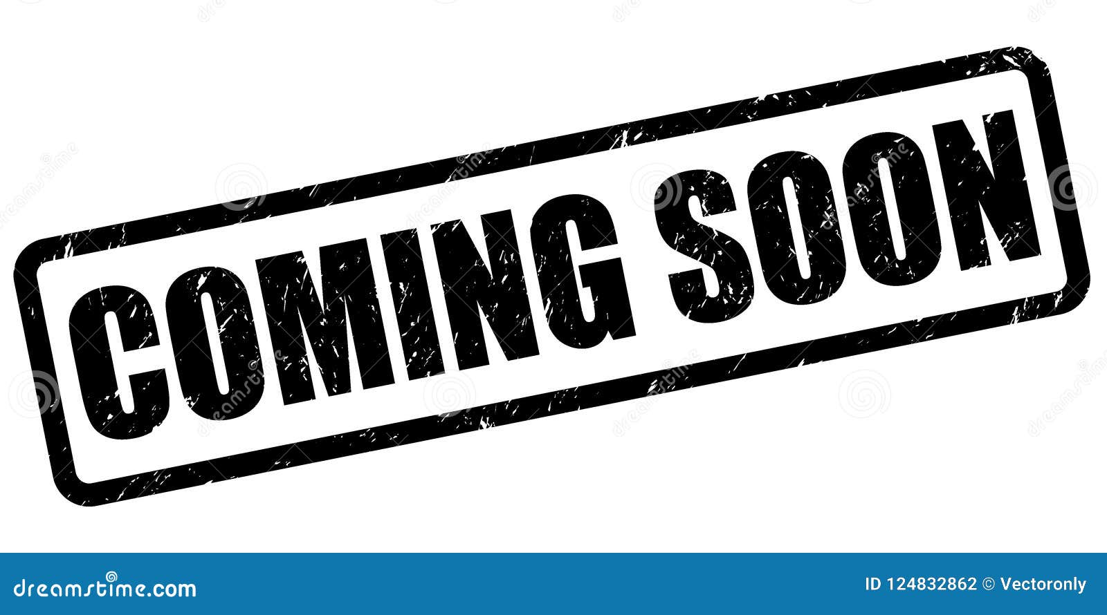 Bald kommen Stempel vektor abbildung. Illustration von bunt - 124832862