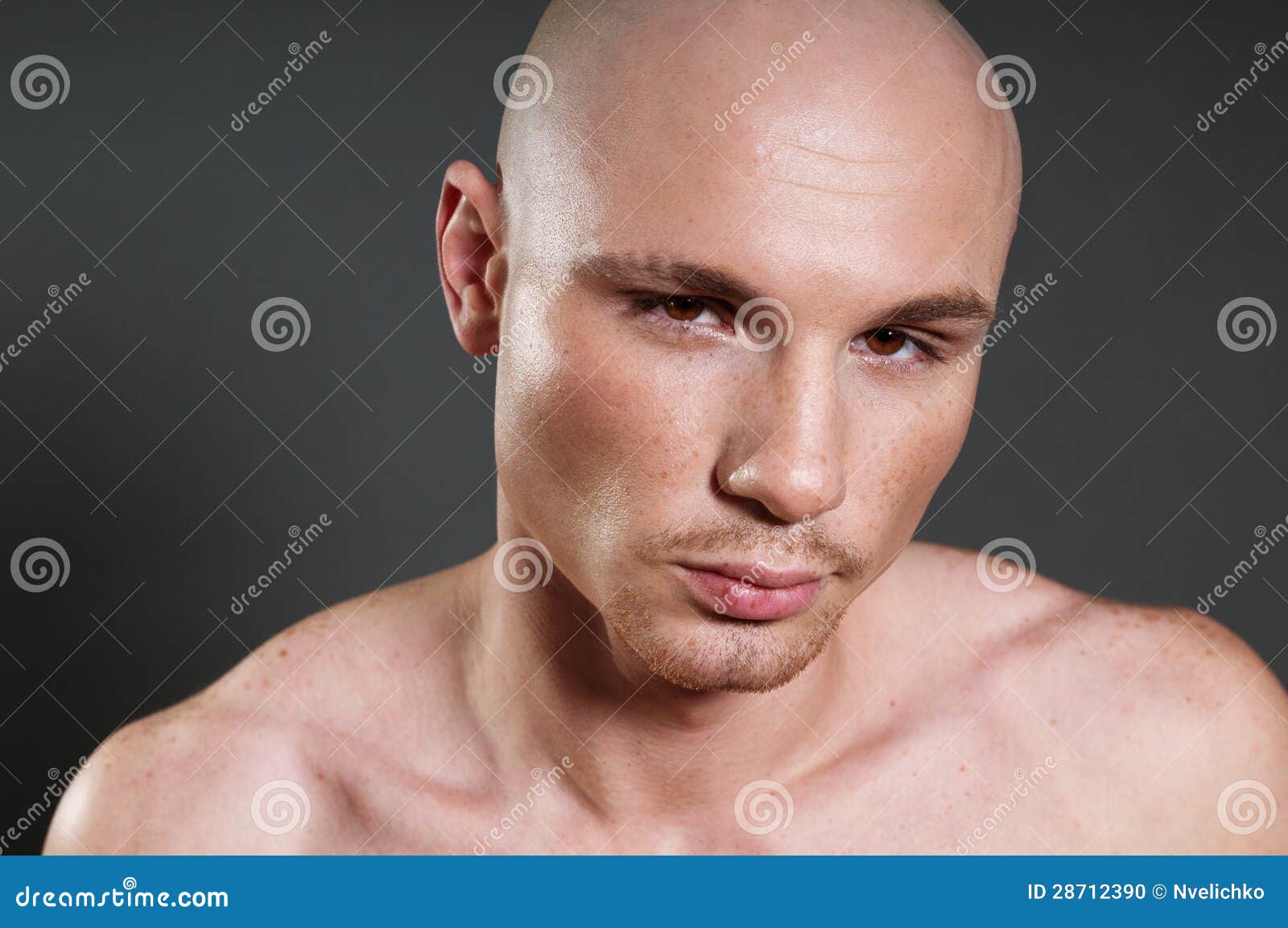 Bald man stock photo. Image of face, model, head, smile - 28712390