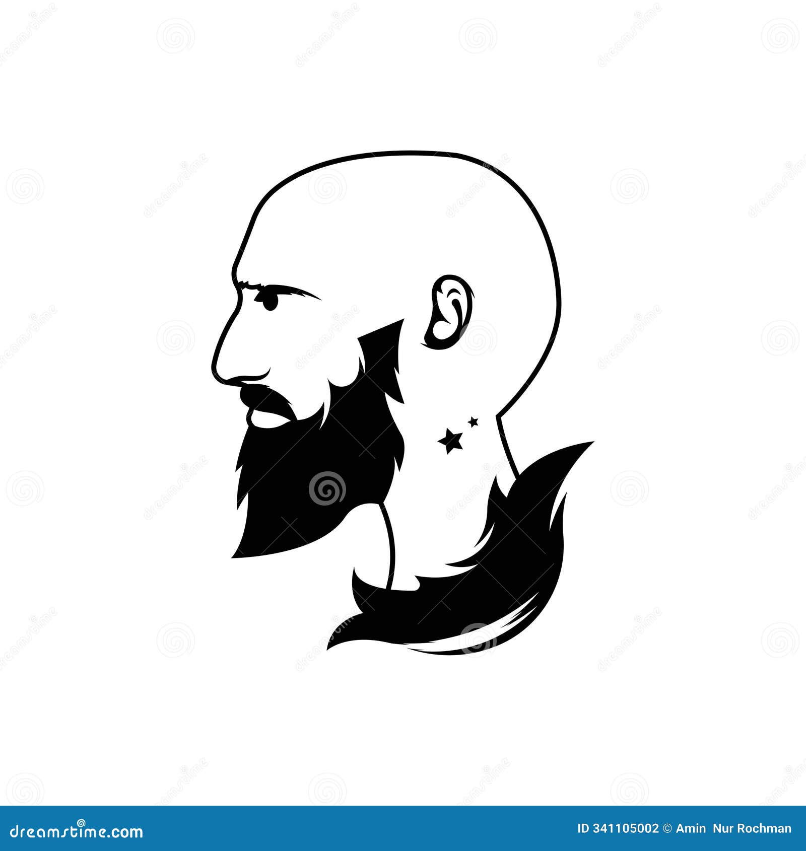 Man`s Beard Icon In Cartoon Style Isolated On White Background. Beard ...