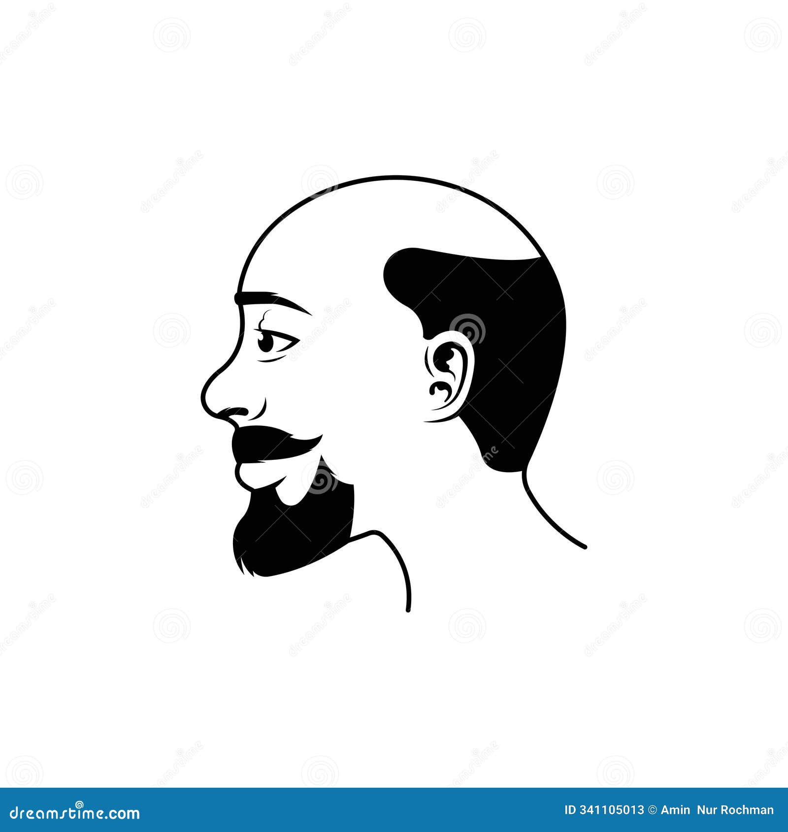 Man`s Beard Icon In Cartoon Style Isolated On White Background. Beard ...