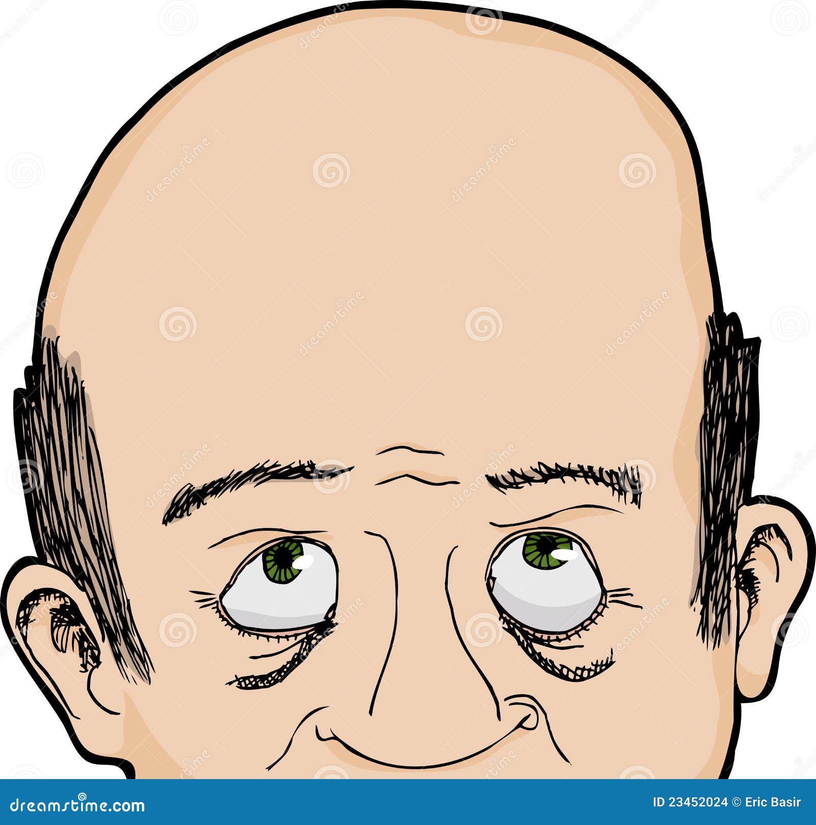 Bald Man Looks Up stock illustration. Illustration of green - 23452024 Bald Man Looks Up stock illustration. Illustration of green - 23452024