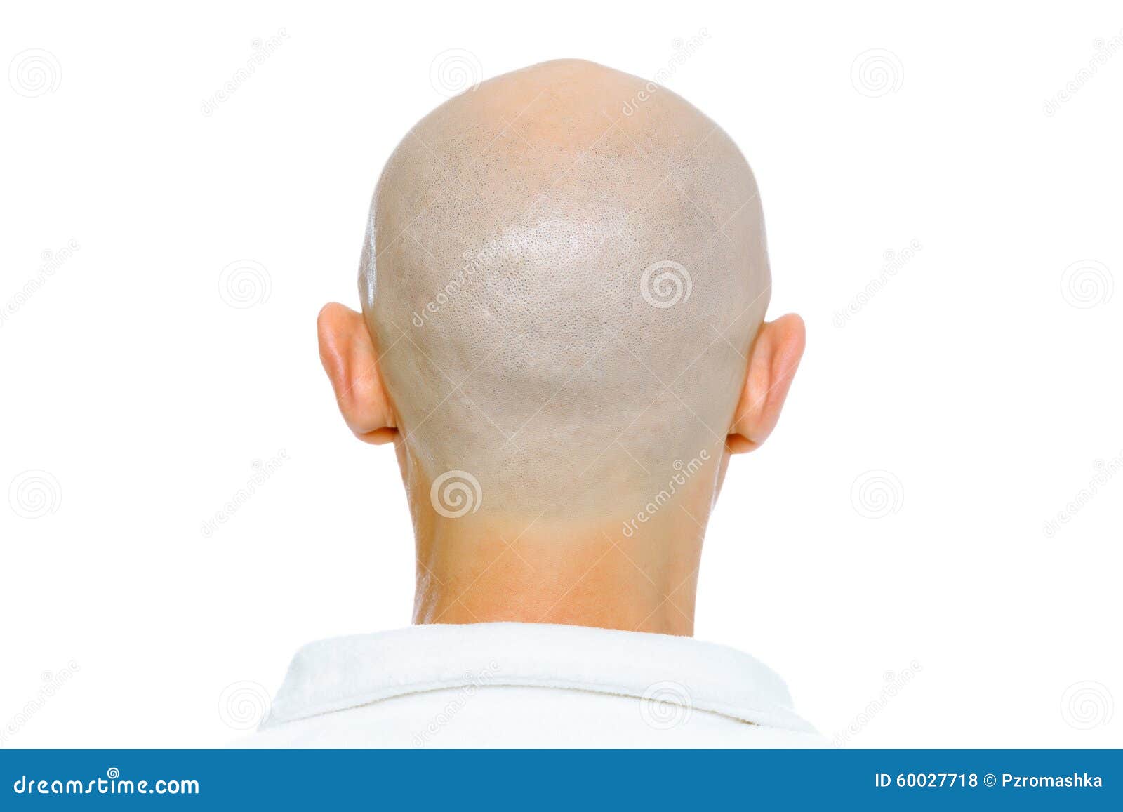 Bald Man. Nape. Studio. Isolated Stock Photo - Image of smooth, head ...