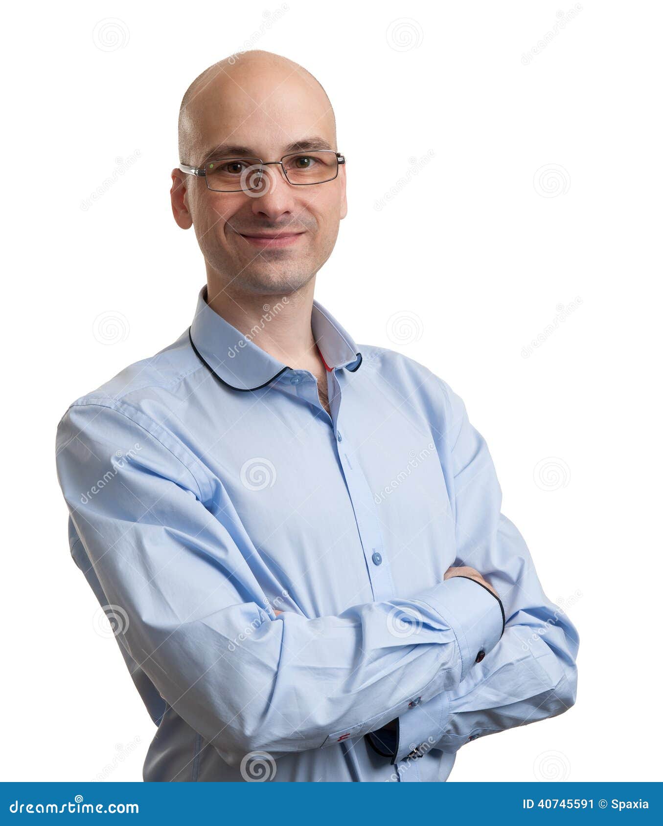 Bald man portrait stock image. Image of emotion, adult - 40745591