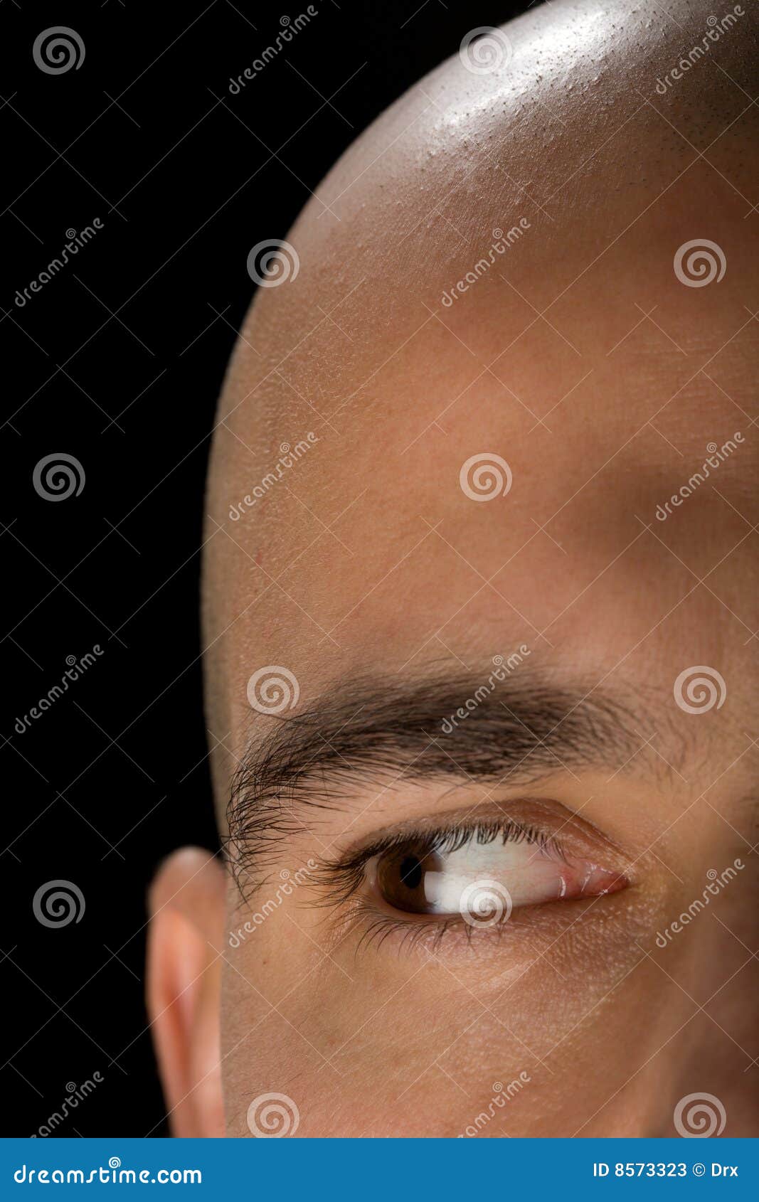 Bald man right eye stock image. Image of thought, director - 8573323