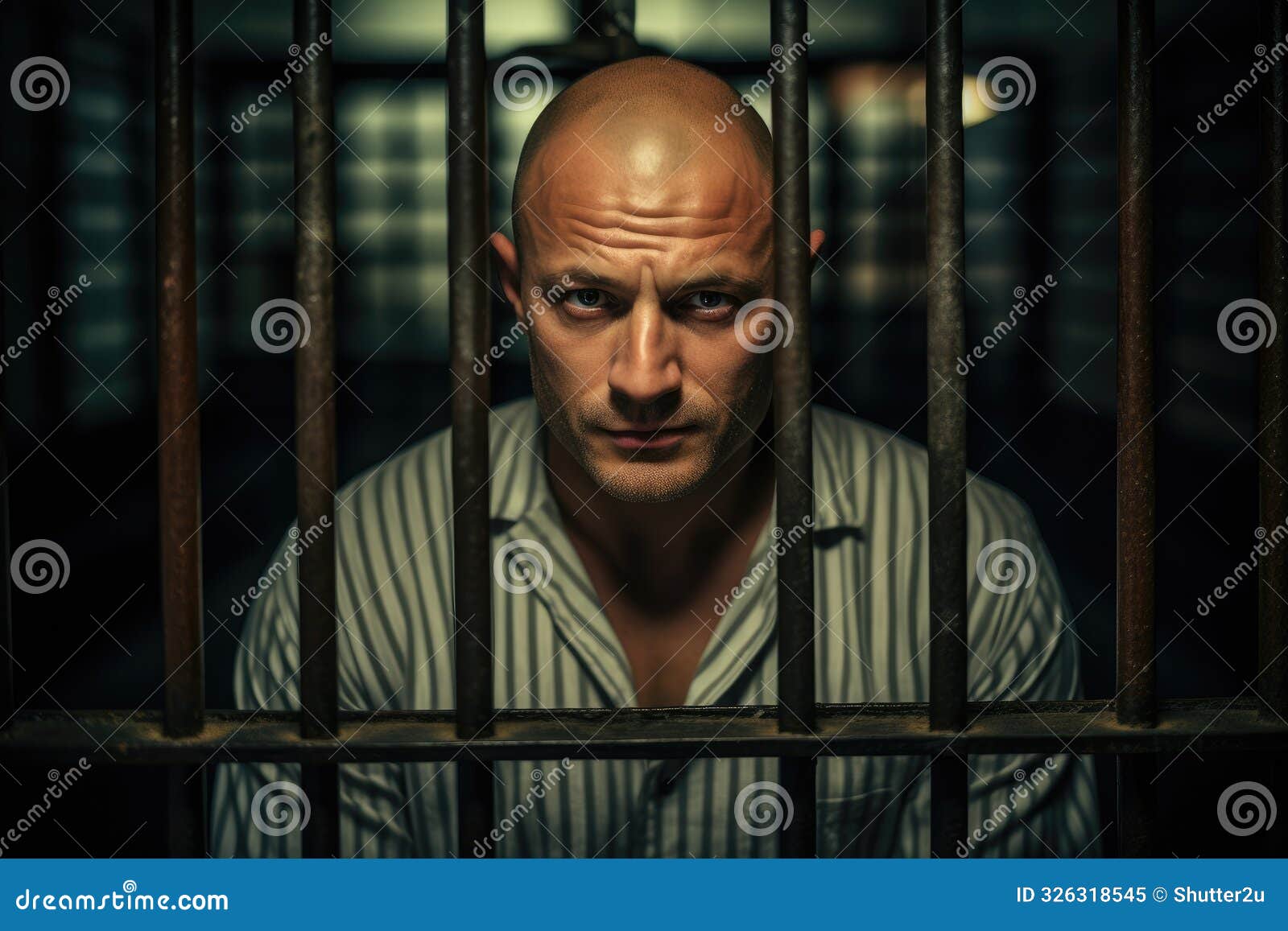 Man In Prison Uniform Mugshot Vector Illustration | CartoonDealer.com ...