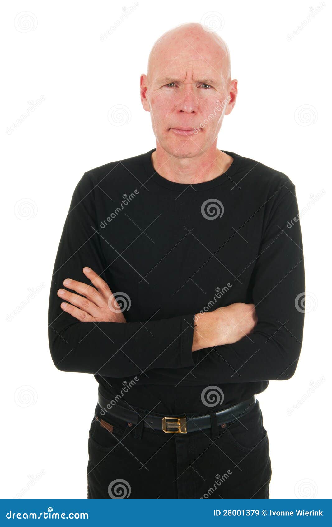 Bald man in studio stock image. Image of bald, portrait - 28001379