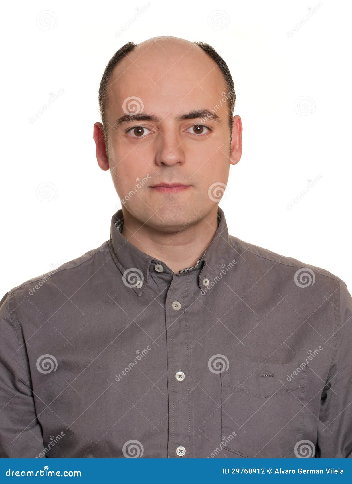 Bald Man Without Wig. Stock Photography | CartoonDealer.com #29768912