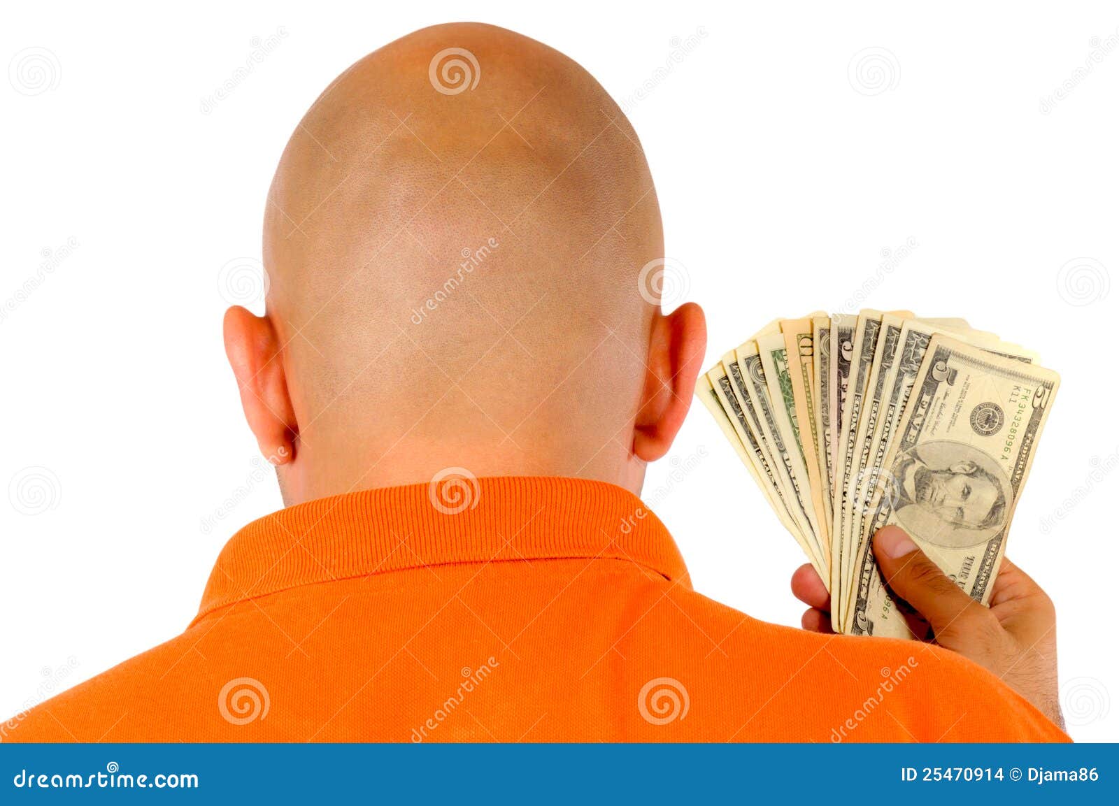 Bald and Money stock photo. Image of dollars, human, brain - 25470914