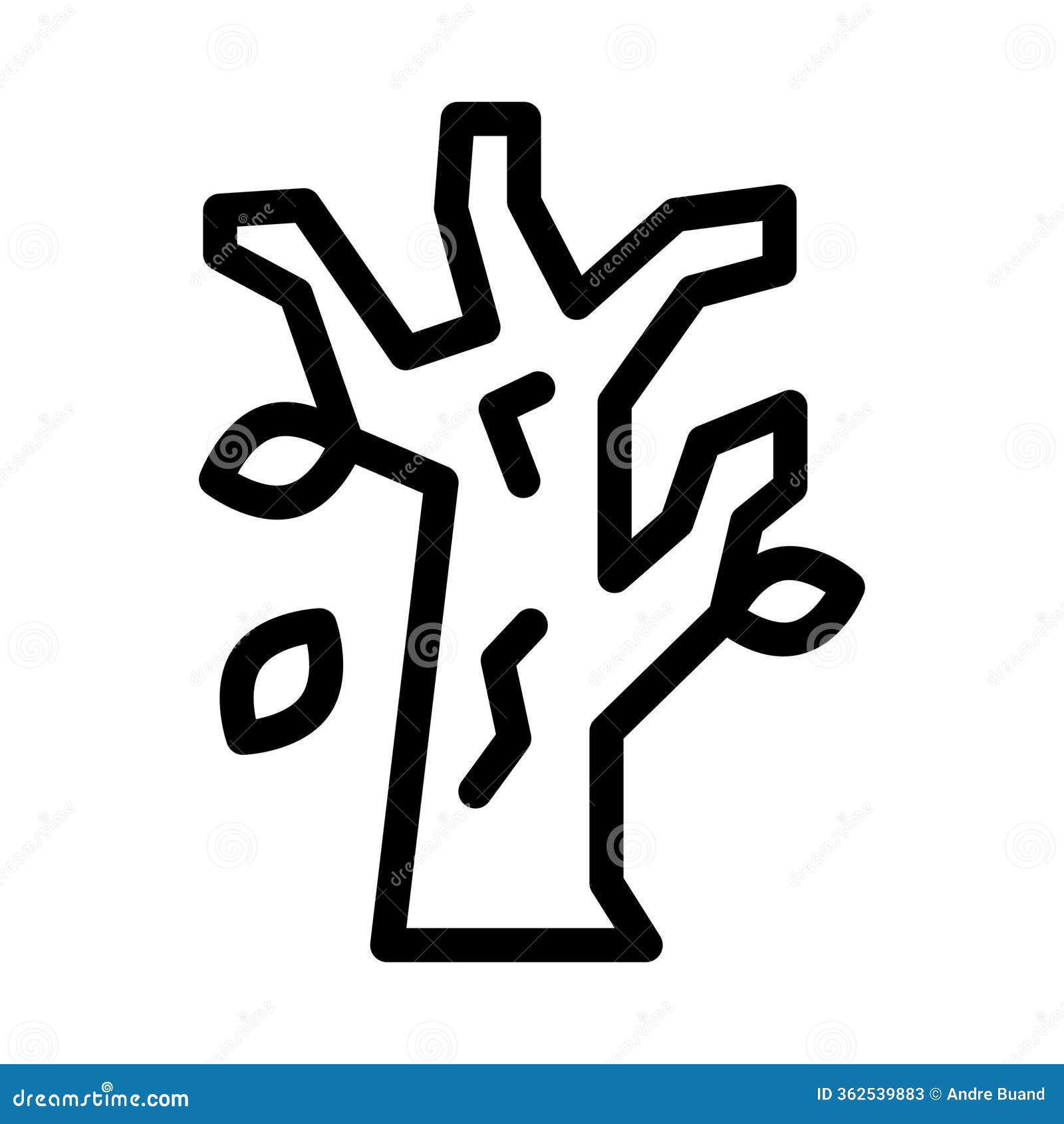 Bald Tree Line Icon Illustration Vector Graphic Stock Illustration ...