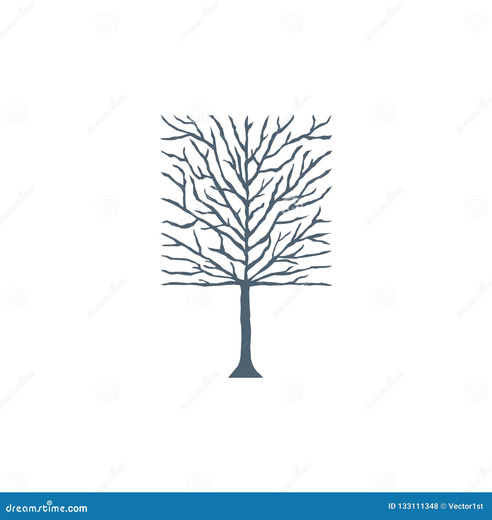Bald tree sign symbol stock illustration. Illustration of bald - 133111348