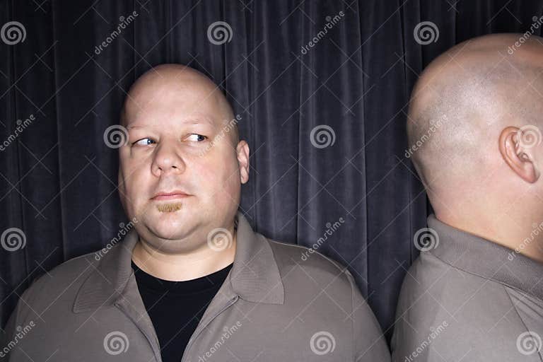 Bald twin men. stock image. Image of conceptual, caucasian - 2431229