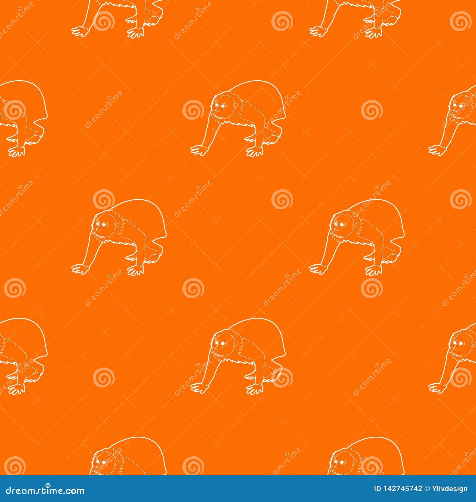 Bald Wakari Pattern Vector Orange Stock Vector - Illustration of funny ...