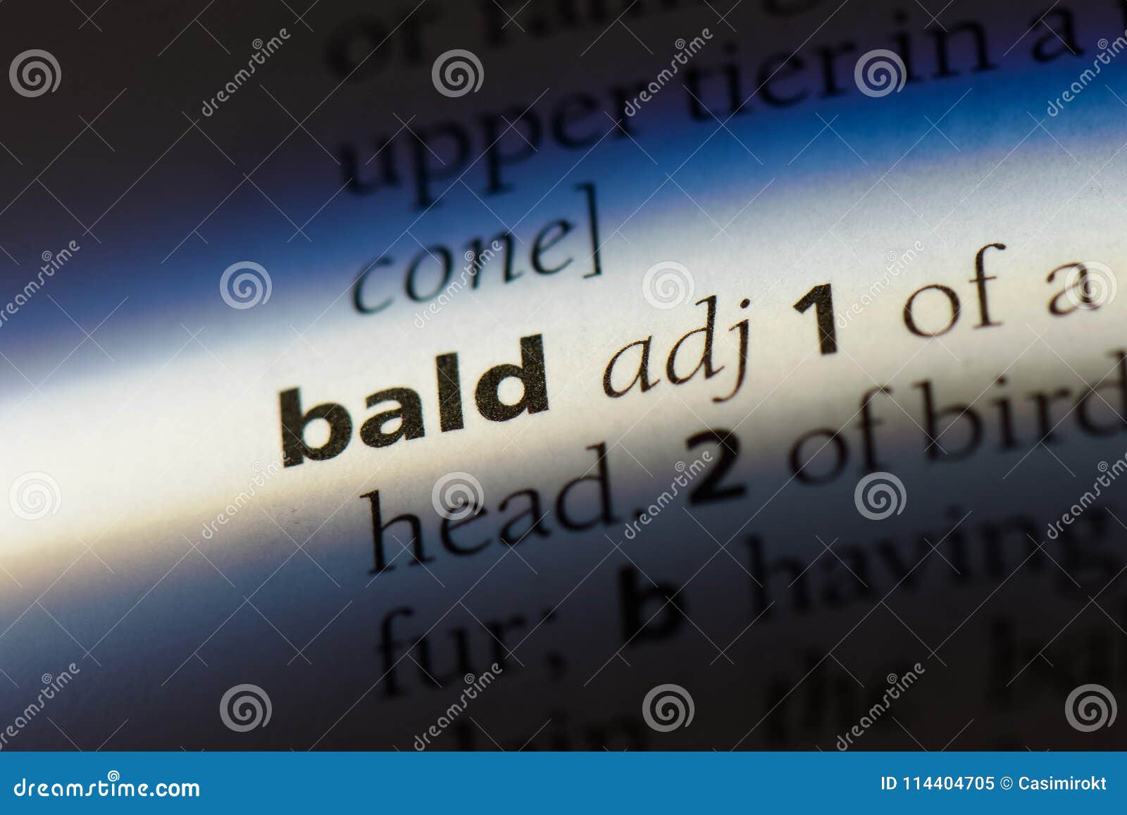 Bald stock image. Image of page, dictionary, concept - 114404705
